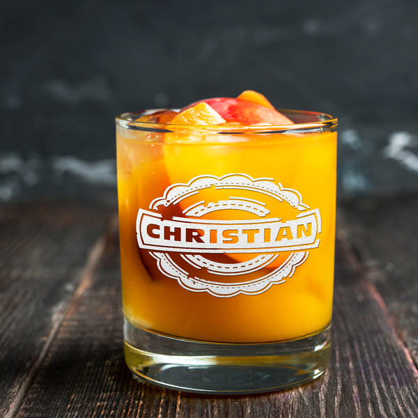 Personalized Asperous Monogram 10.25oz Whiskey Glass - Cuptify