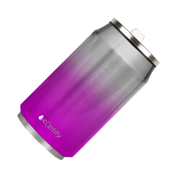Pink Ombre Translucent 12oz Cola Can Bottle - Cuptify