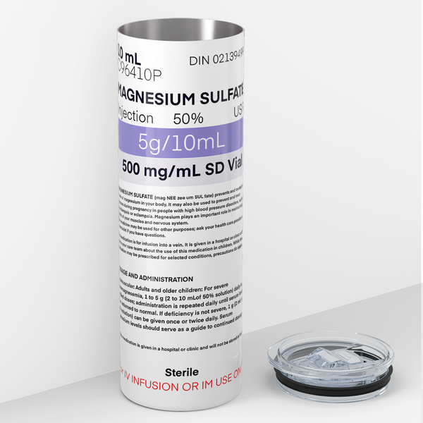 Magnesium Sulfate Purple 20oz Skinny Tumbler - Cuptify